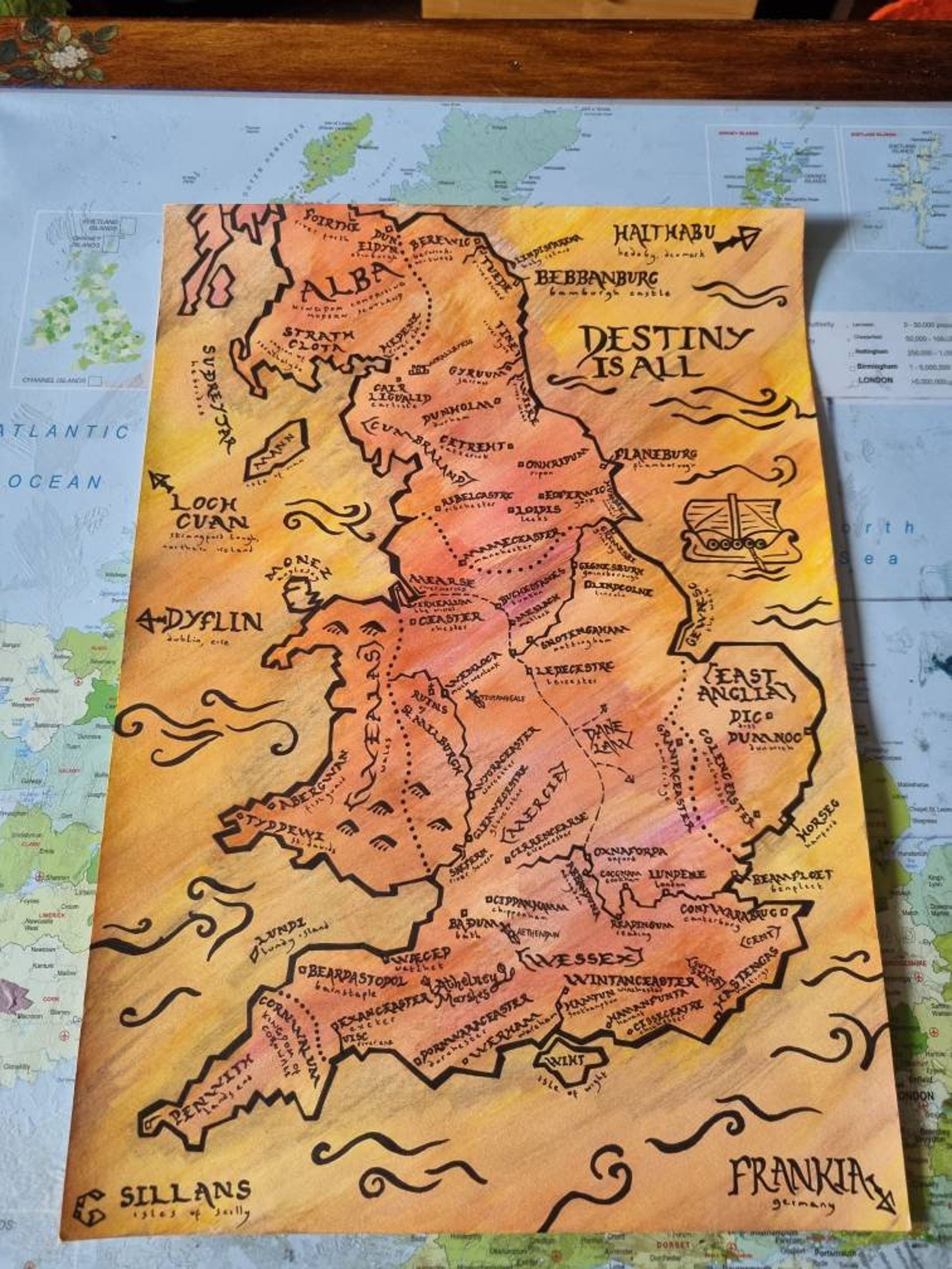 Hand-drawn Map of 'the Last Kingdom' Locations Map - Etsy Canada
