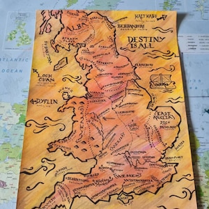 Hand-drawn Map of 'the Last Kingdom' Locations Map - Etsy Canada