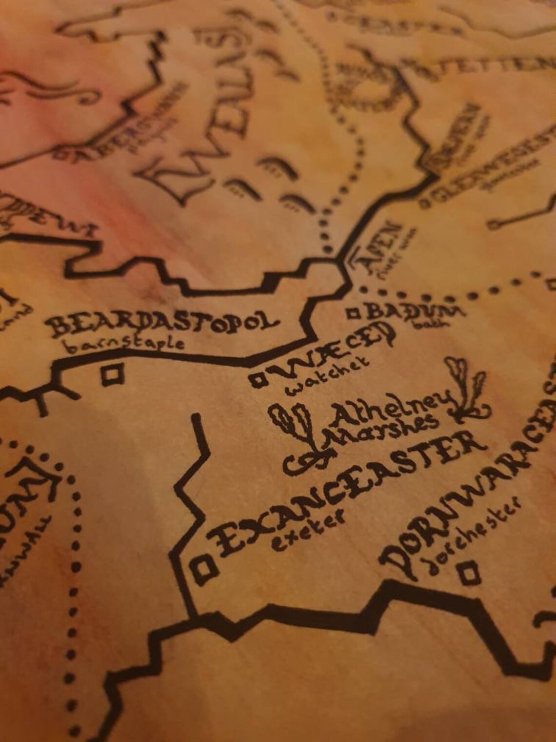 Hand-drawn Map of 'the Last Kingdom' Locations Map - Etsy Canada