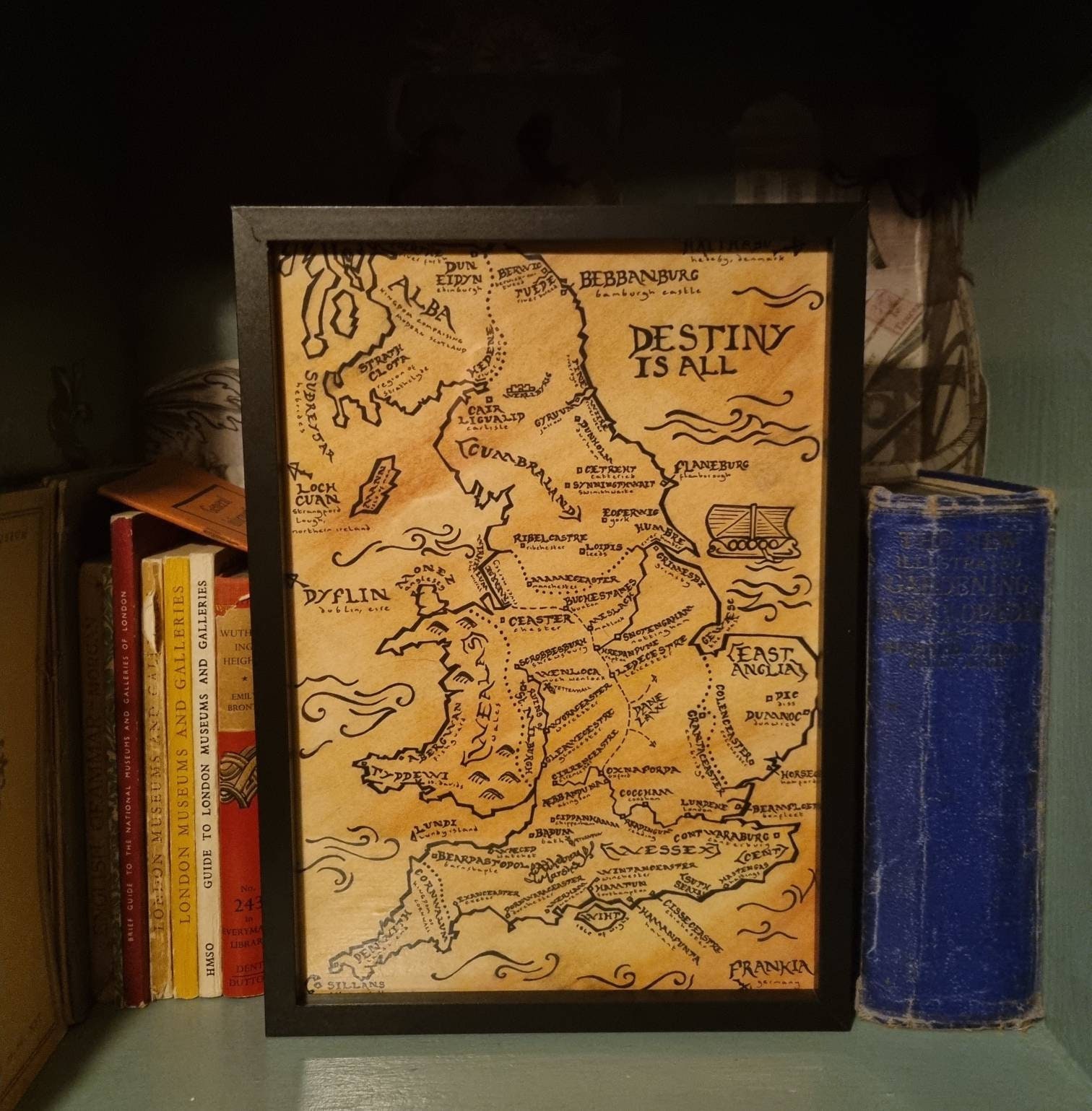 Hand-drawn Map of 'the Last Kingdom' Locations Map - Etsy UK