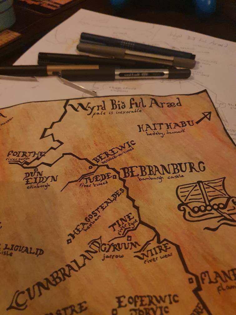 Hand-drawn Map of 'the Last Kingdom' Locations Map - Etsy UK