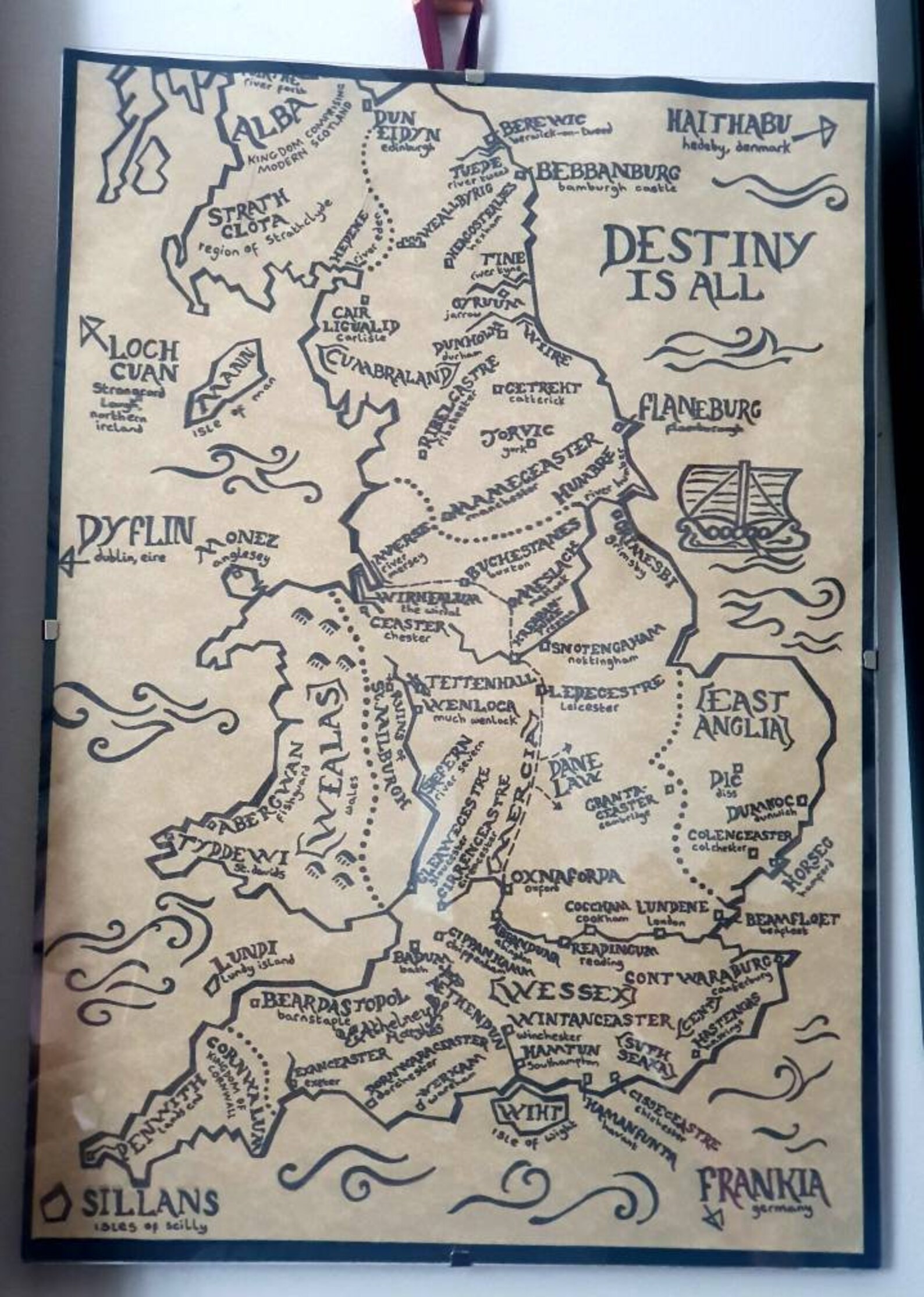 Hand-drawn A4/A3 'The Last Kingdom' locations map | Etsy