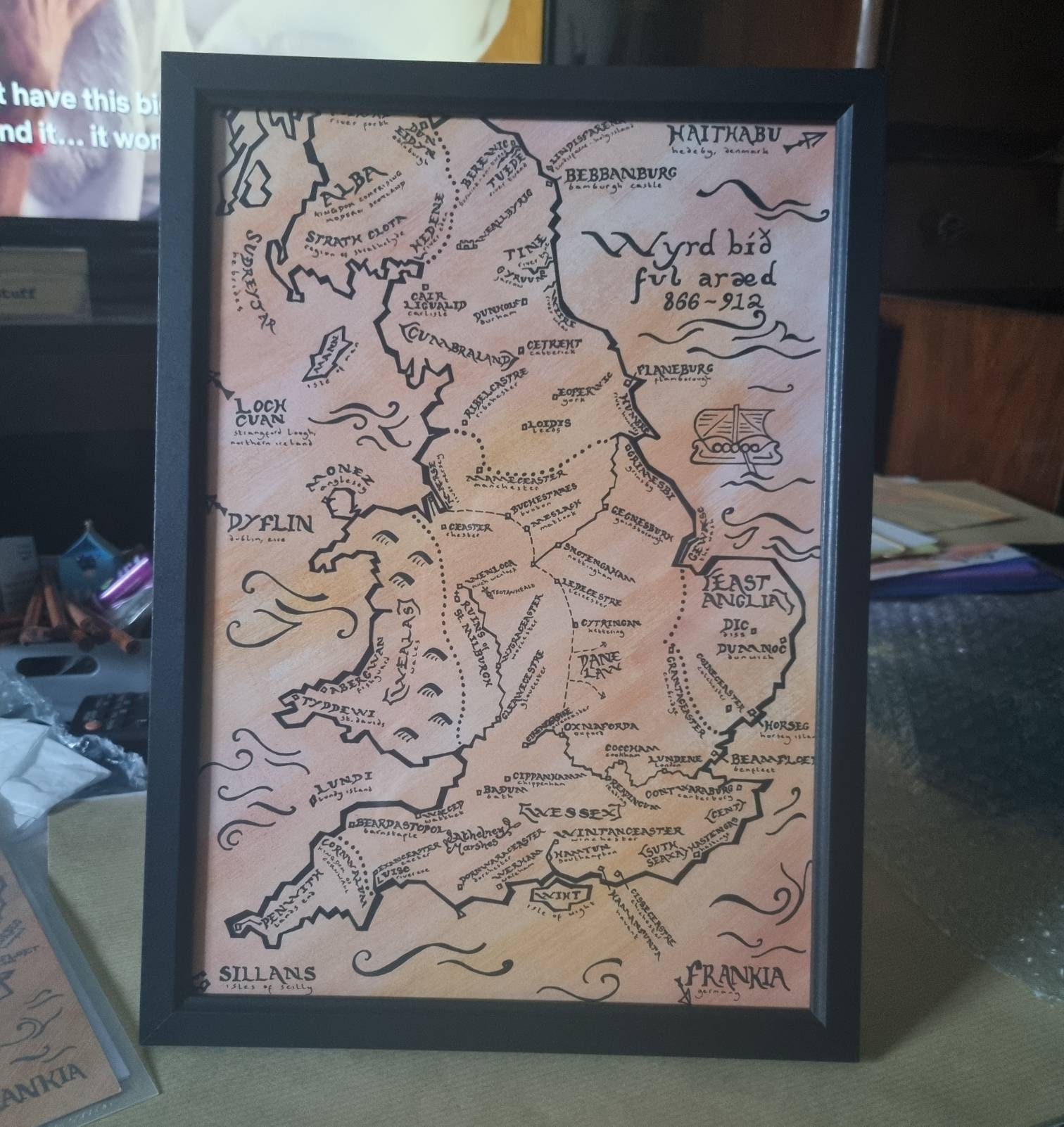 Hand-drawn Map of 'the Last Kingdom' Locations Map - Etsy Canada