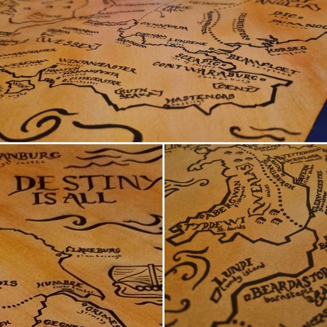 Hand-drawn Map of 'the Last Kingdom' Locations Map - Etsy Canada