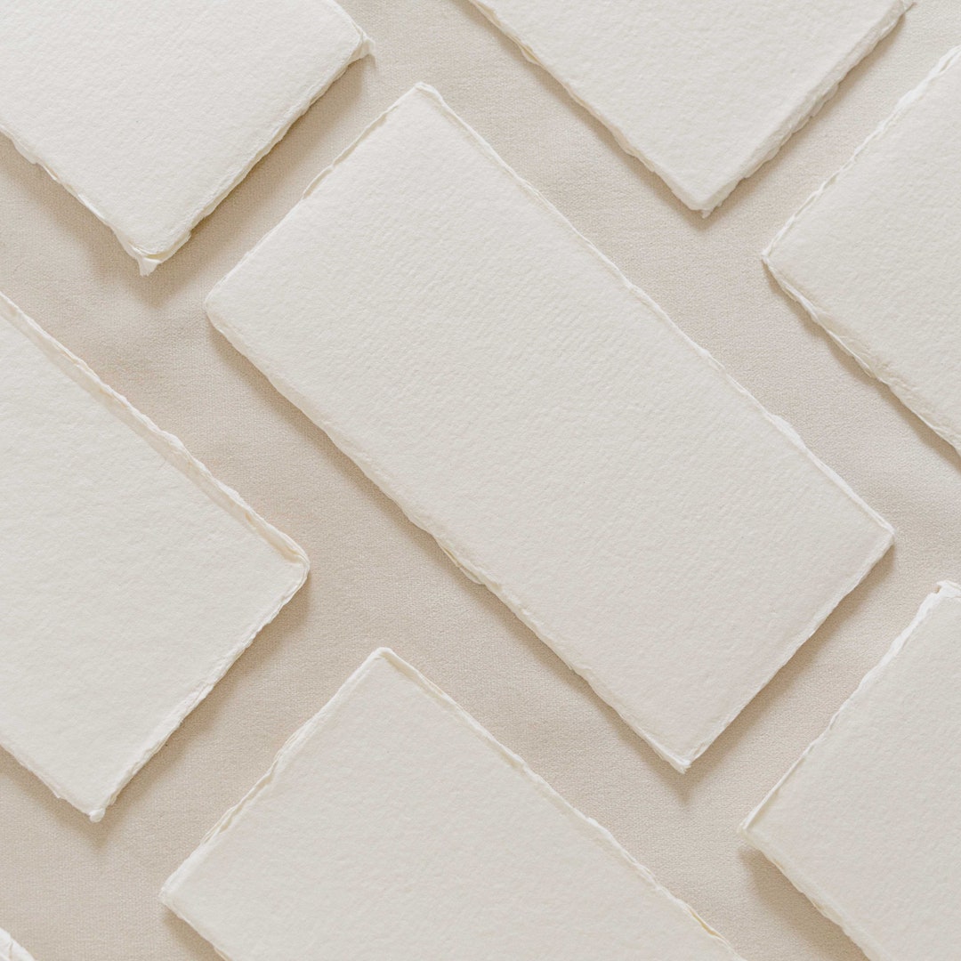 Menus – Cream Handmade Paper, Deckled Edge Handmade Paper, Blank Menu ...