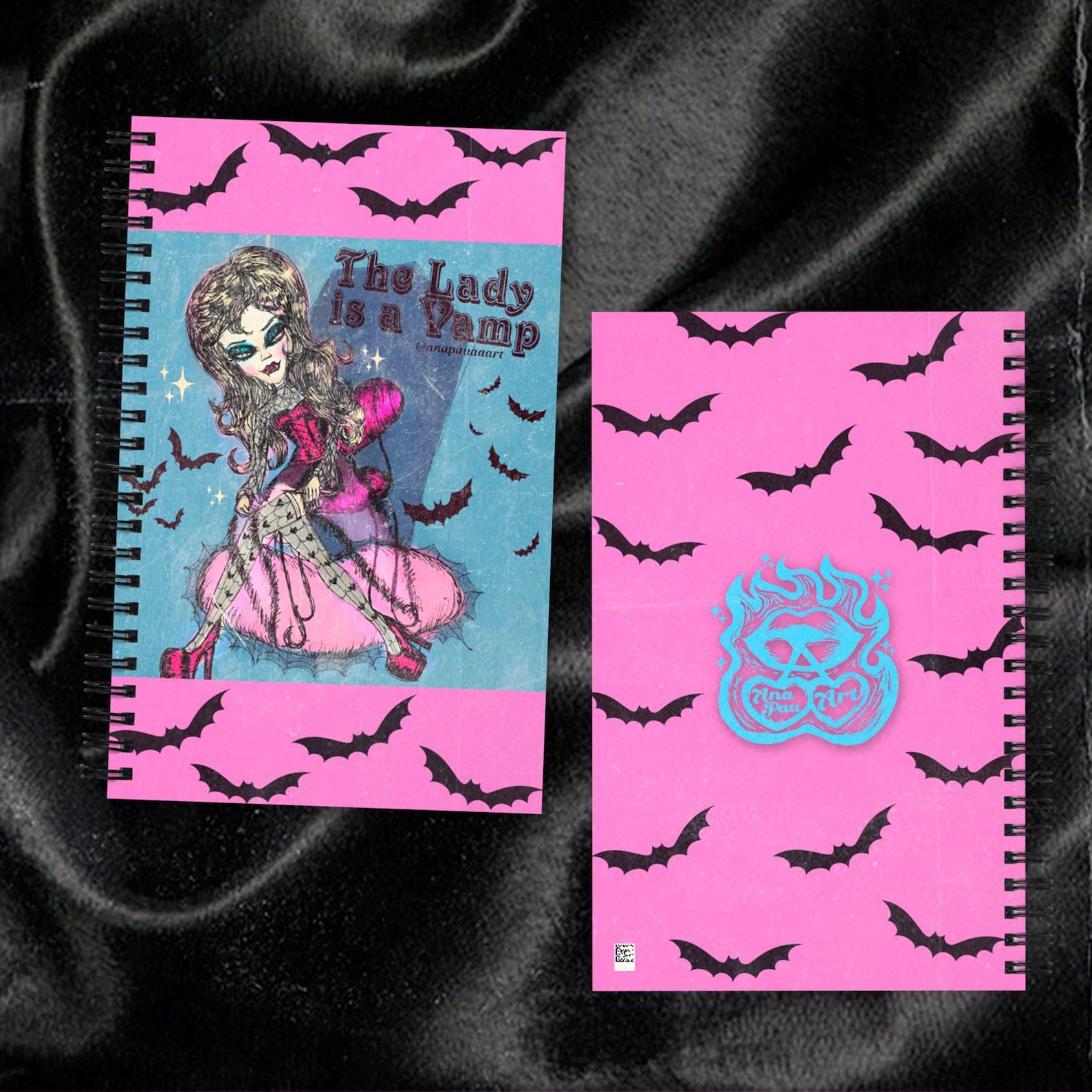 Vampire Girl Journal Notebook Spooky Season Pink Halloween - Etsy UK