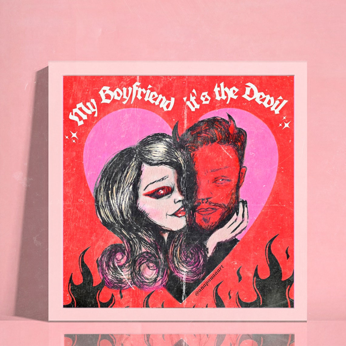 Devil Lovers / Demon Couple Art Print/ Alternative Grunge Home - Etsy UK