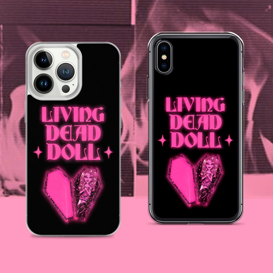 Goth Glam Aesthetic iPhone Case / Coffin Vampire / Girl Neon / Living ...