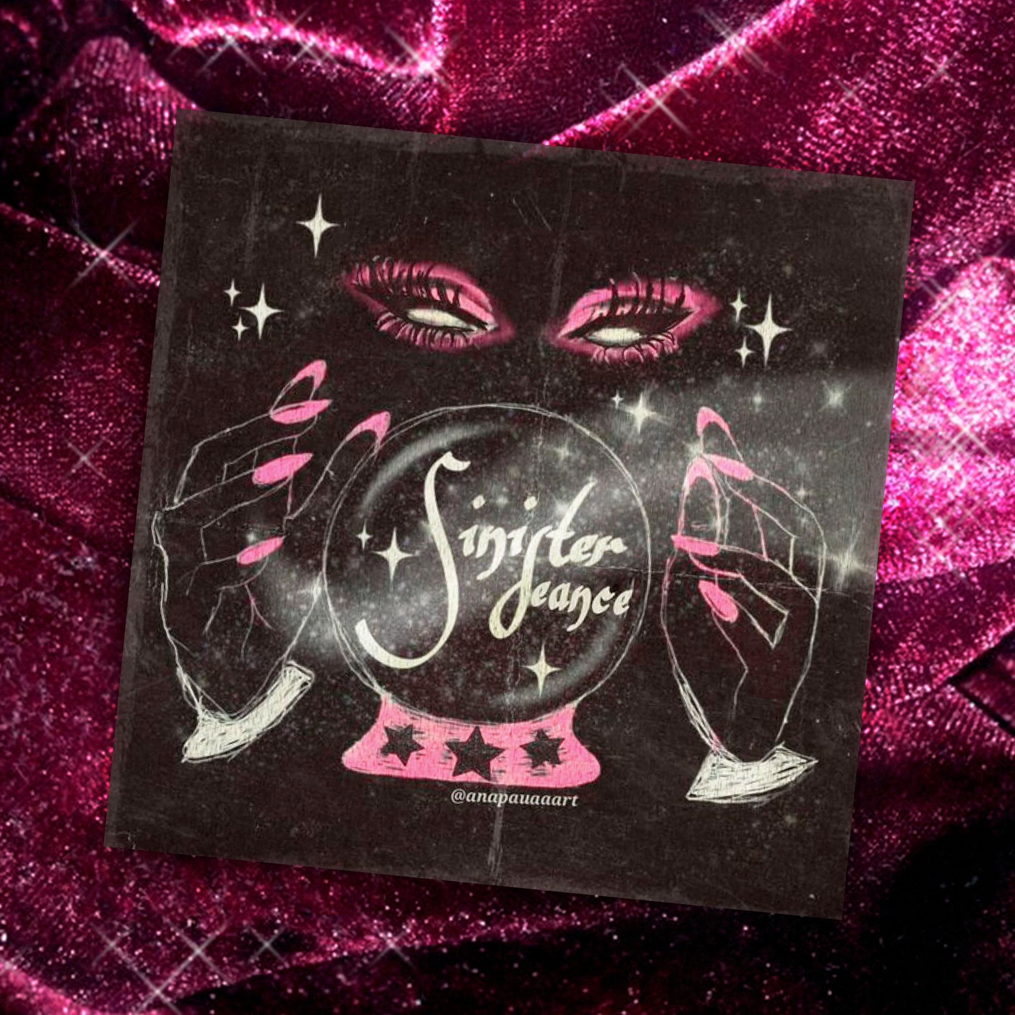 Pink Goth Decor Witchy Aesthetic Home Decor Crystal Ball Canvas ...