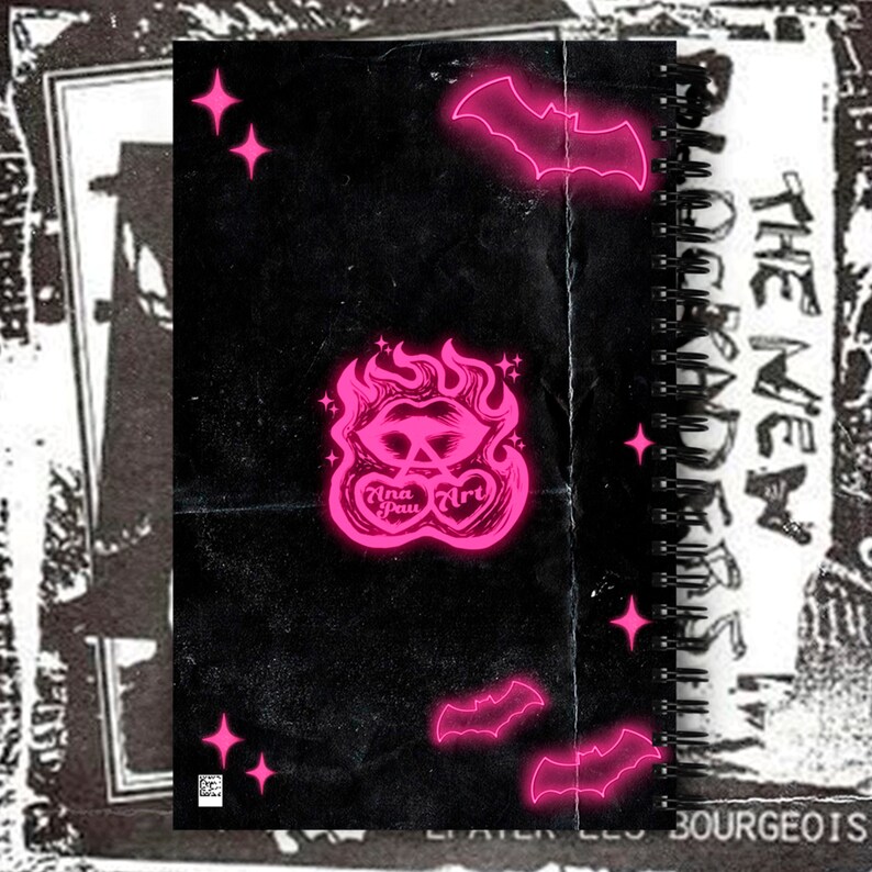 Grunge Aesthetic Pastel Goth Journal Vampire Spiral Notebook Cute ...