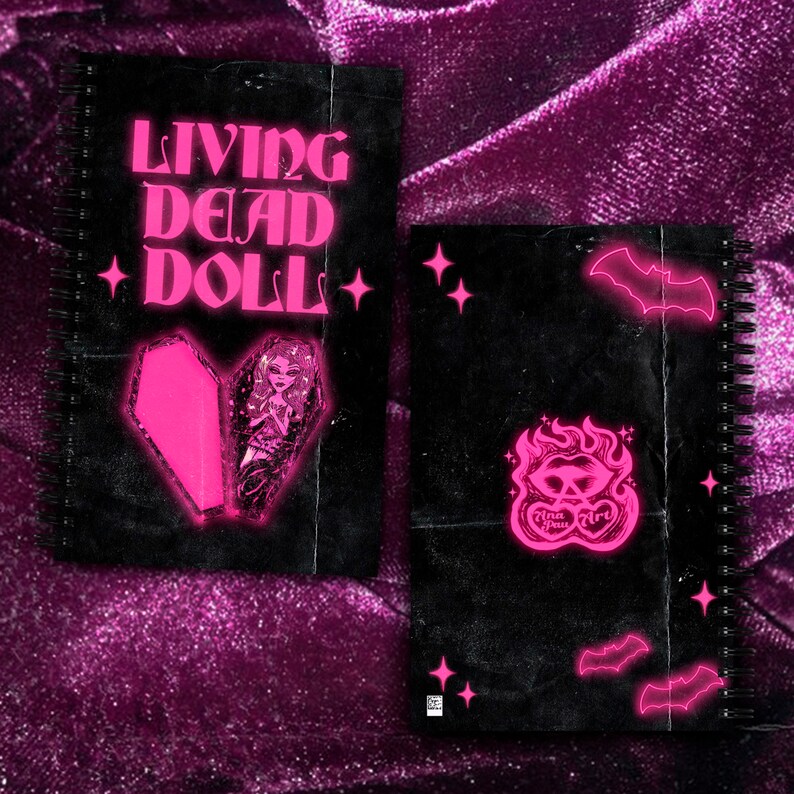 Grunge Aesthetic Pastel Goth Journal Vampire Spiral Notebook Cute ...