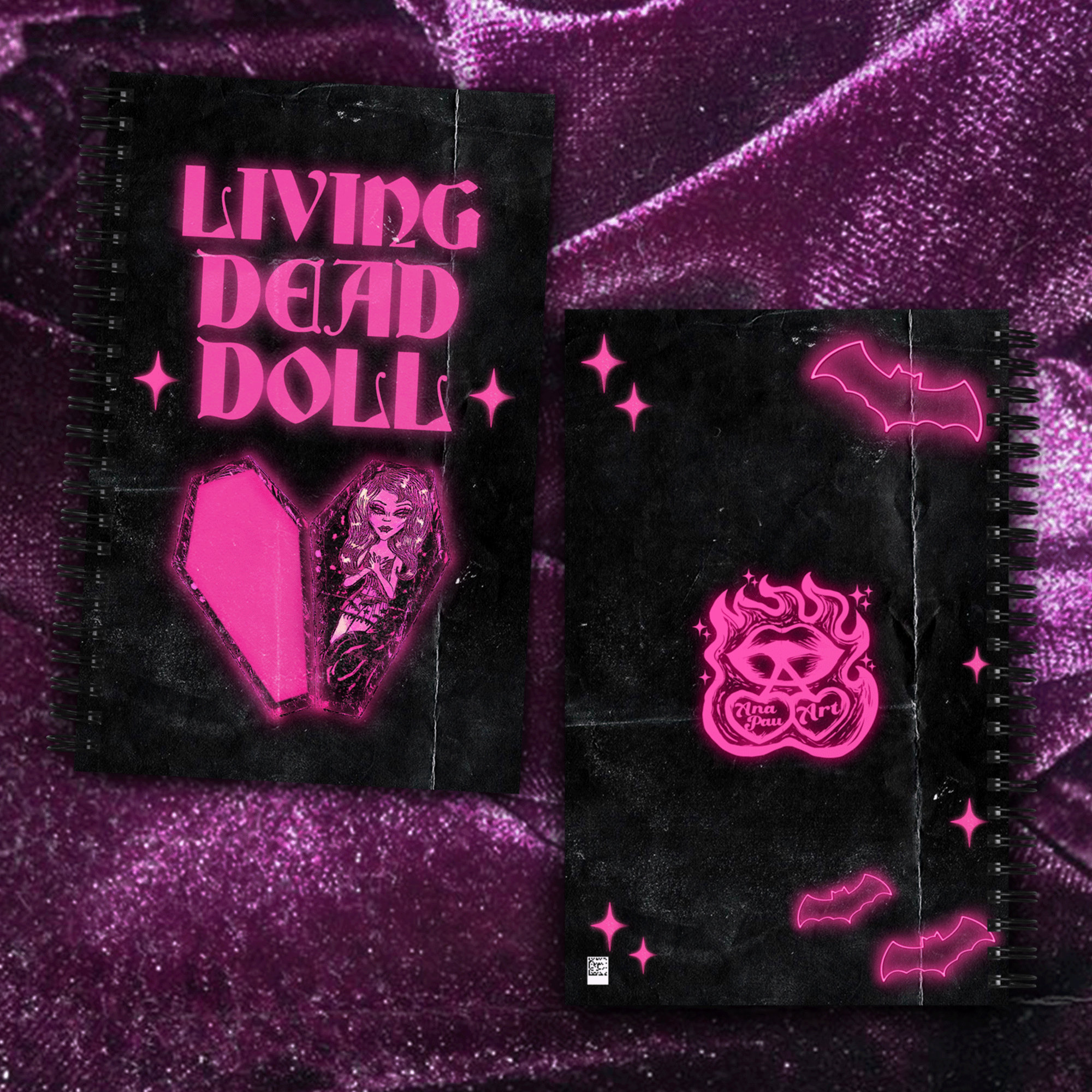 Grunge Aesthetic Pastel Goth Journal Vampire Spiral Notebook Cute ...