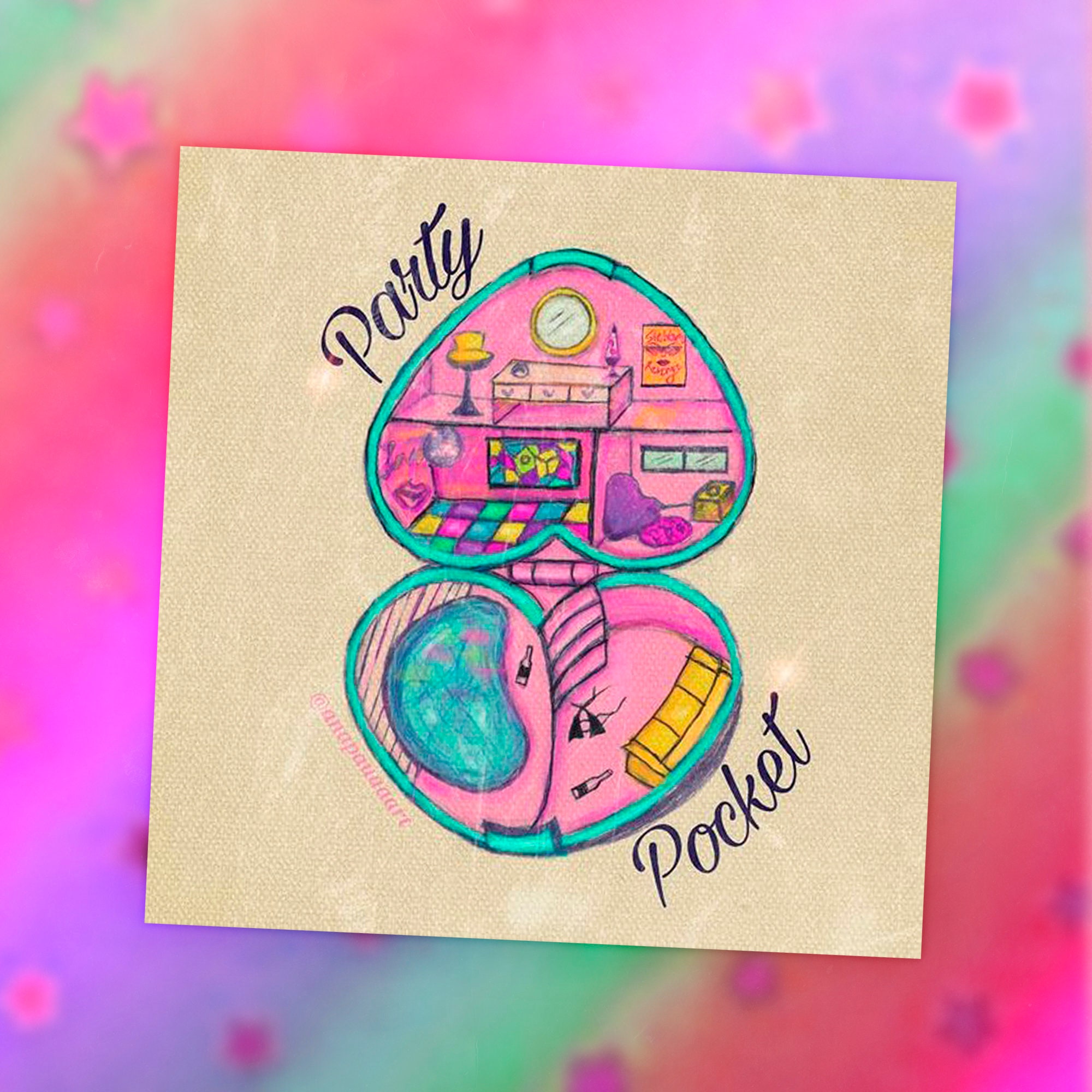 Vintage Polly Pocket 90s Doll House Art Print Yk2 / 2000s Nostalgic ...