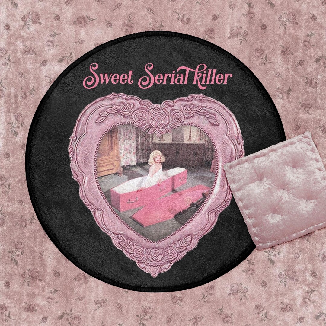 Glam Vampire Round Rug – Pastel Goth Pink Horror Decor, Indie ...