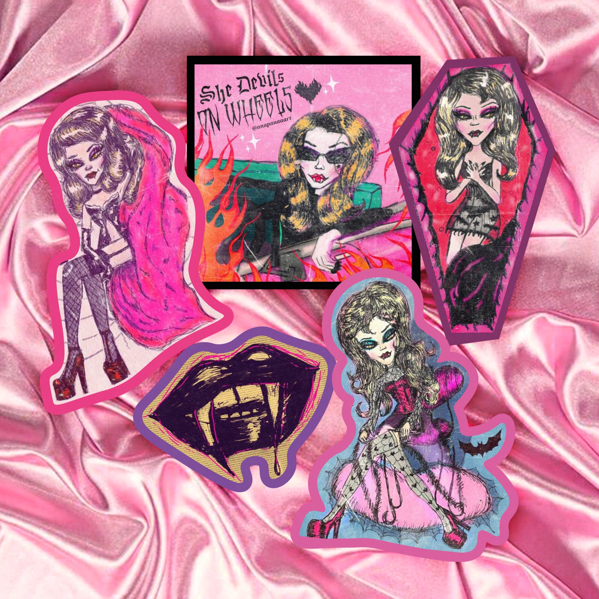 Vampire Dolls Sticker Pack - Etsy