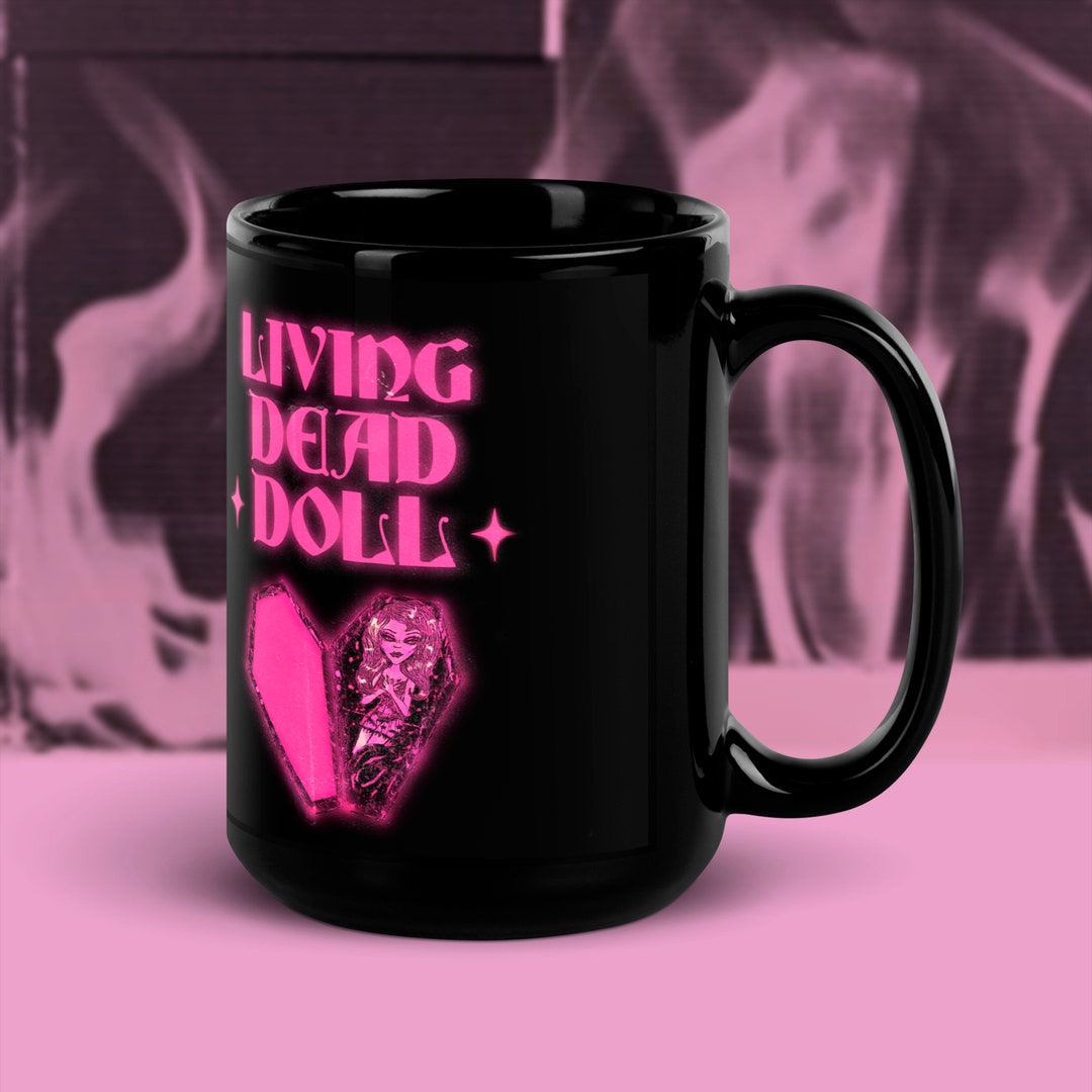 Goth Glam Aesthetic Mug / Vintage Coffin Vampire / Girl Neon / Living ...