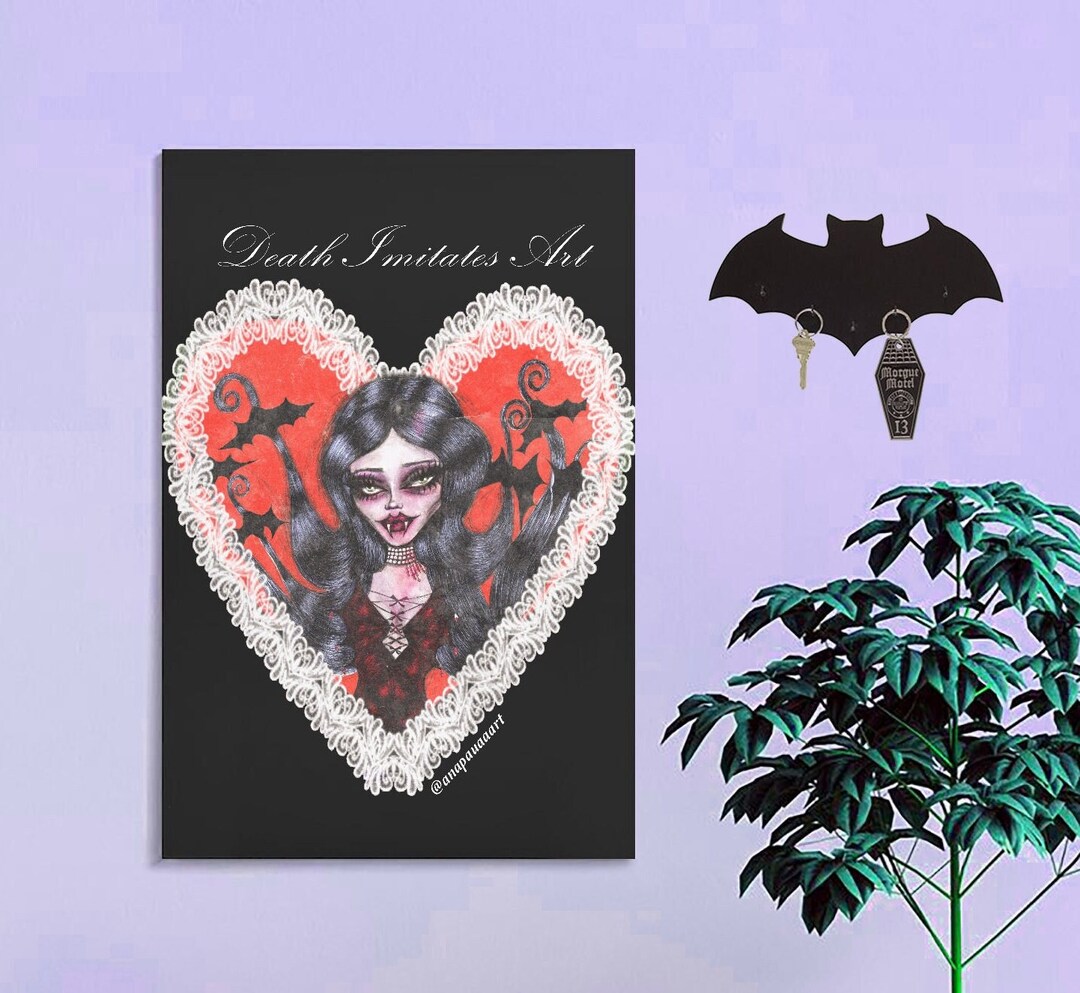 Victorian Vampire Woman Poster - Creepy Cute Room Decor - Fashion Vamp ...