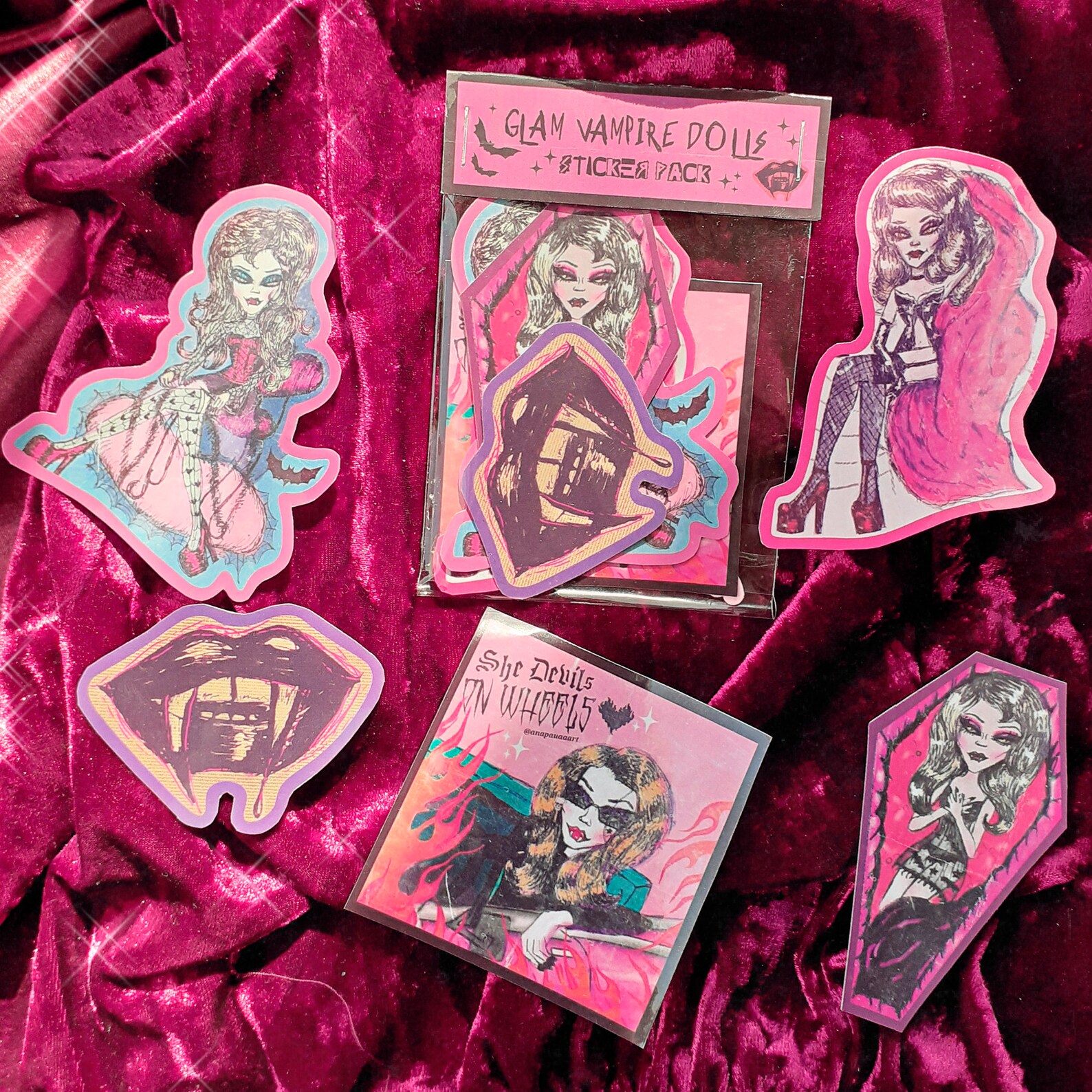 Vampire Dolls Sticker Pack - Etsy