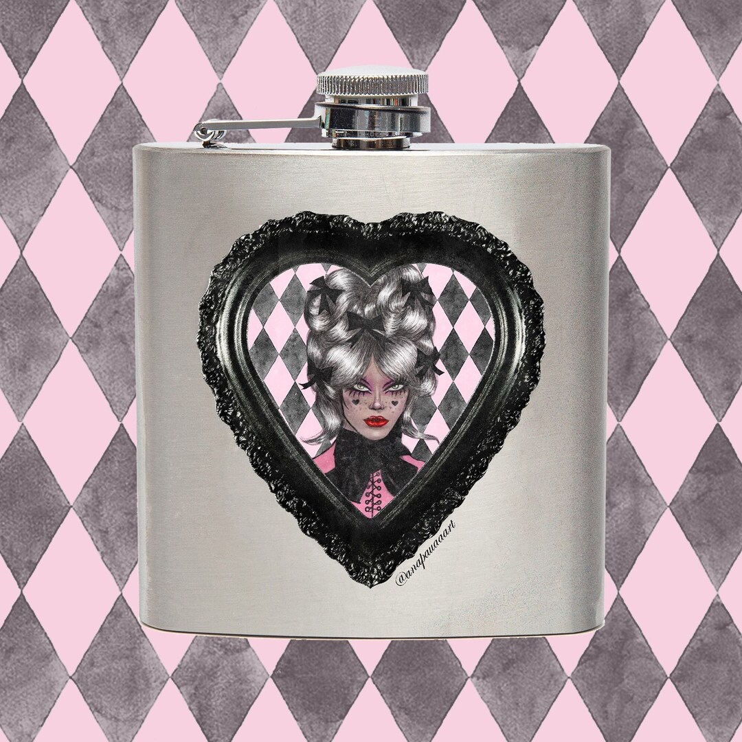 Ballet Pastel Goth Core Flask – Dark Coquette Aesthetic, Alternative ...