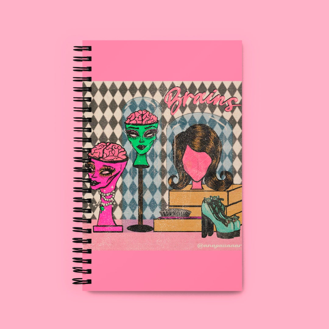 Pastel Goth Pinup Zombie Journal Notebook / Monster Doll Vintage ...