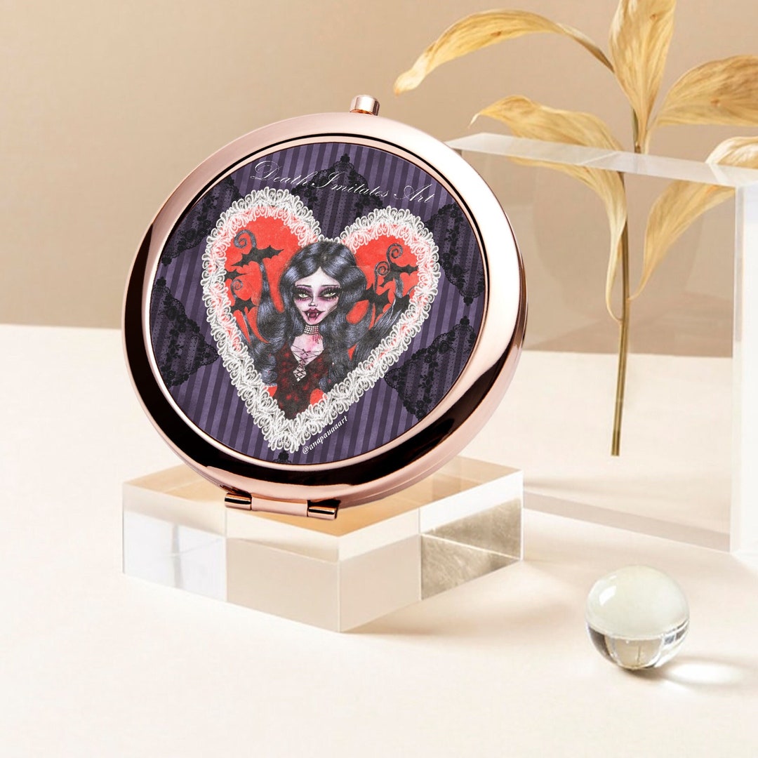 Victorian Vampire Doll Compact Mirror Creepy Cute Art Dollete Core Gift ...
