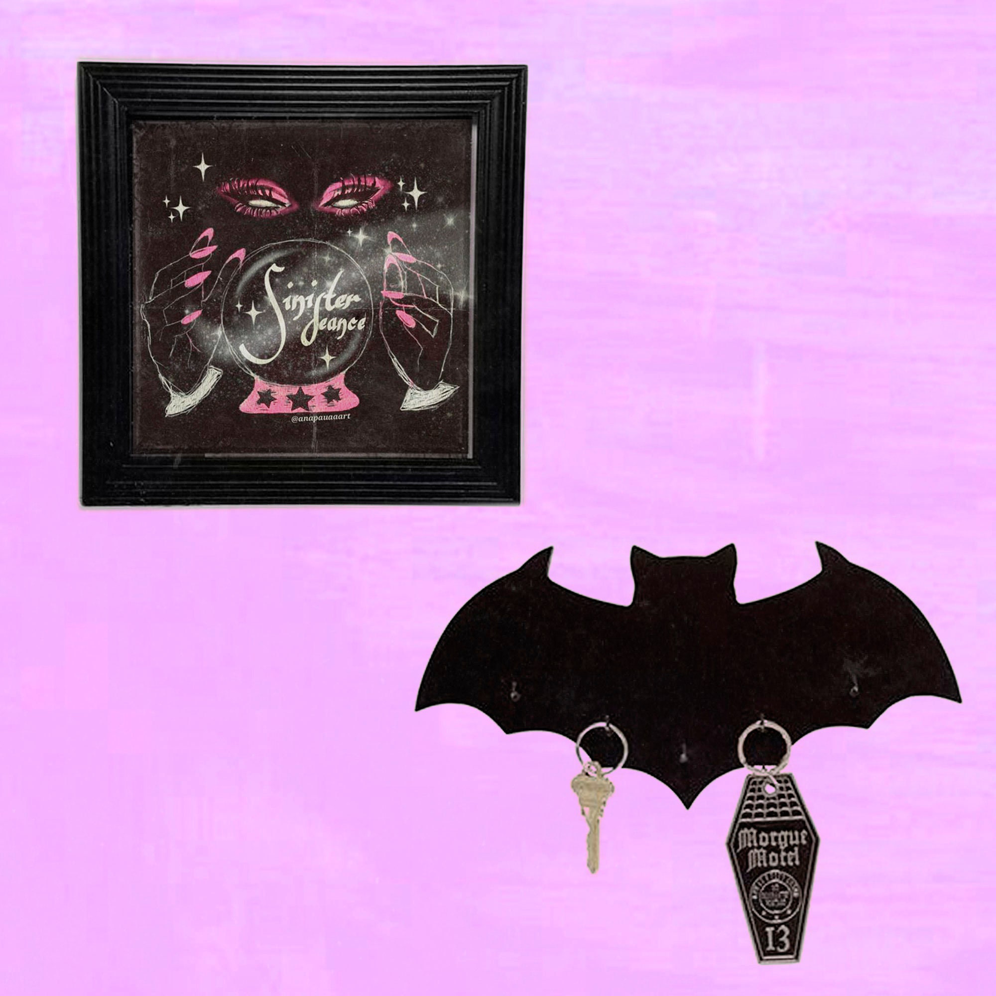 Pink Goth Decor Witchy Aesthetic Home Decor Crystal Ball Canvas ...