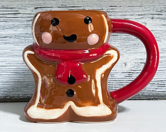 Gingerbread Man Christmas 8 Ounce Holiday Mug READ DESCRIPTION - Etsy