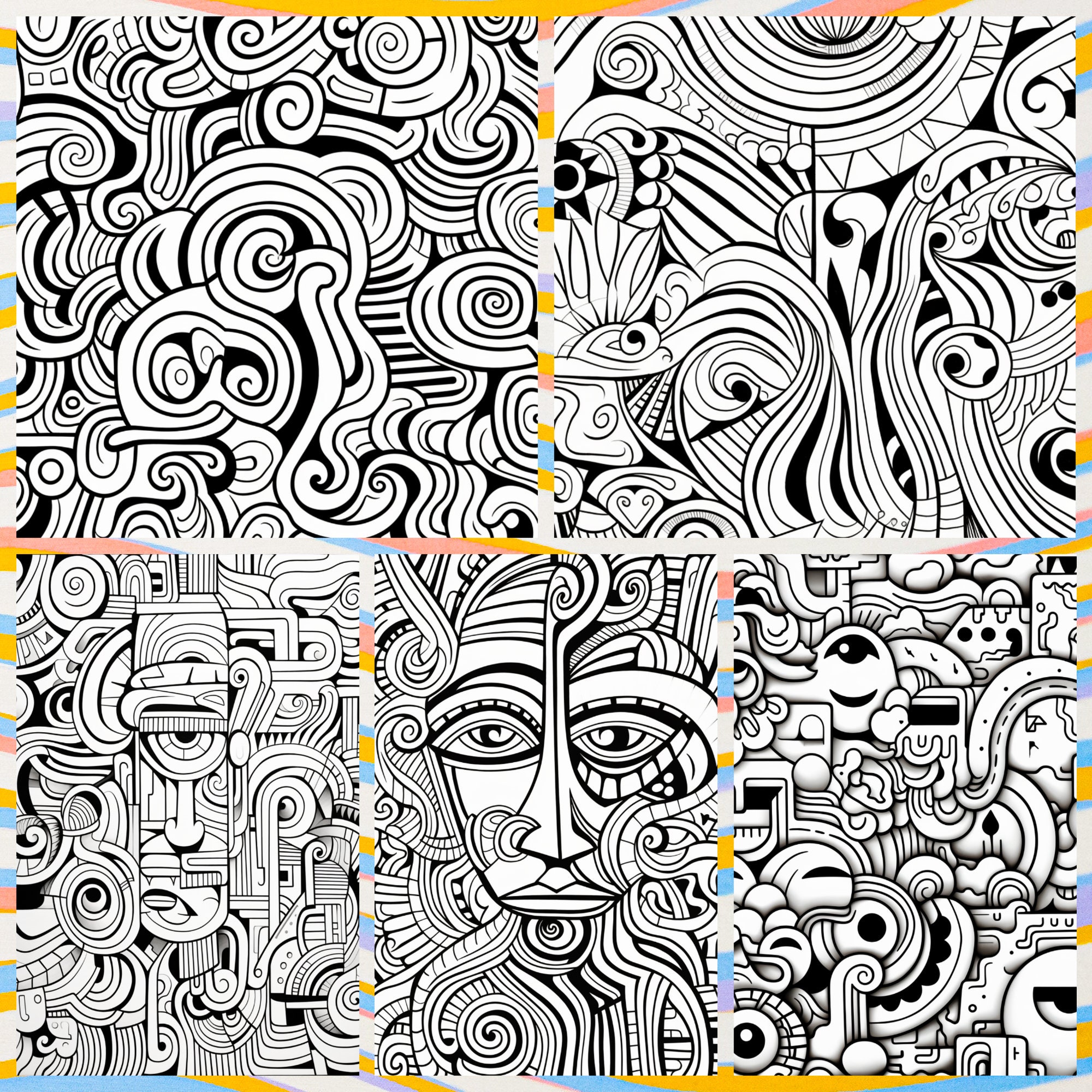 Abstract Coloring Pages - 25 Illustrations | Print Your Own Coloring ...