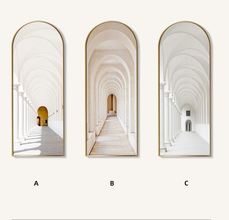 Arched Frame 3D Architectural Decoration Painting Modern | Etsy