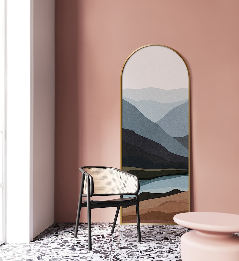 Arched Frame Abstract Landscape Modern Decoration Painting Simple ...