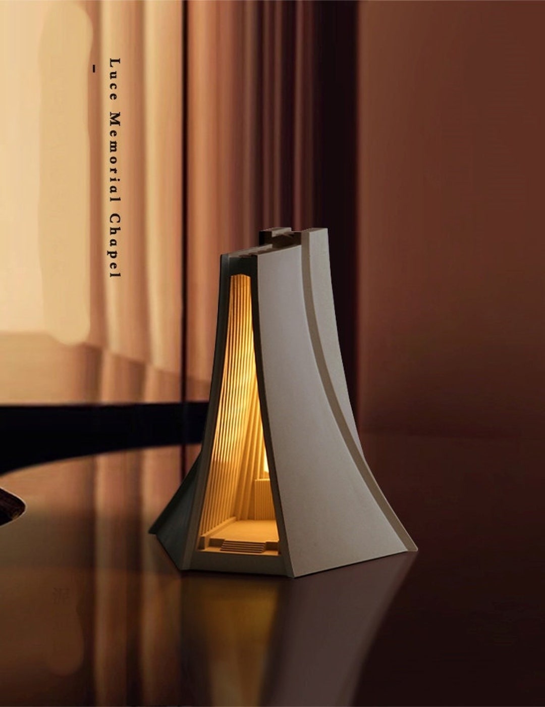 Luce Memorial Chapel Cement Table LED Lamp/ Night Light/ Desk Light/ TV ...