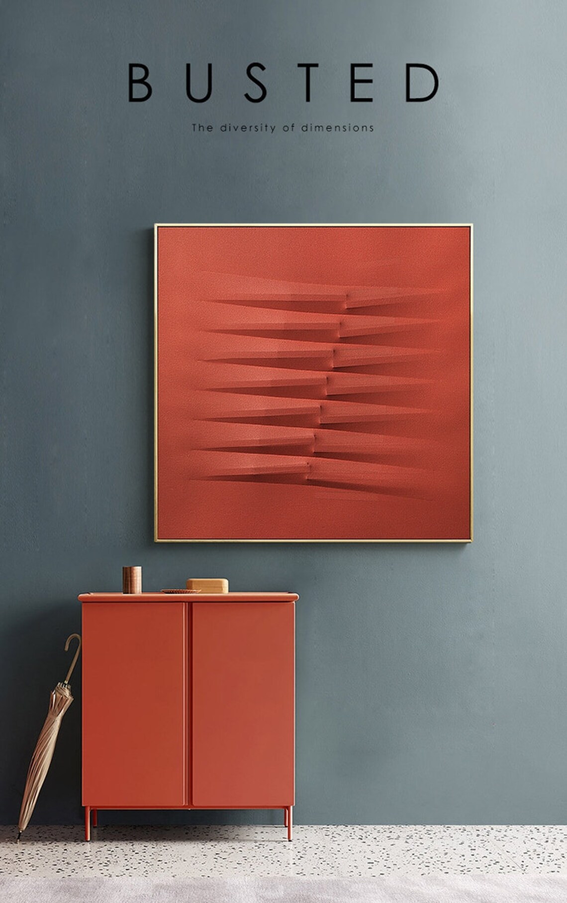 The Busted Contemporary Minimalist Style Colorblock Framed Wall ...