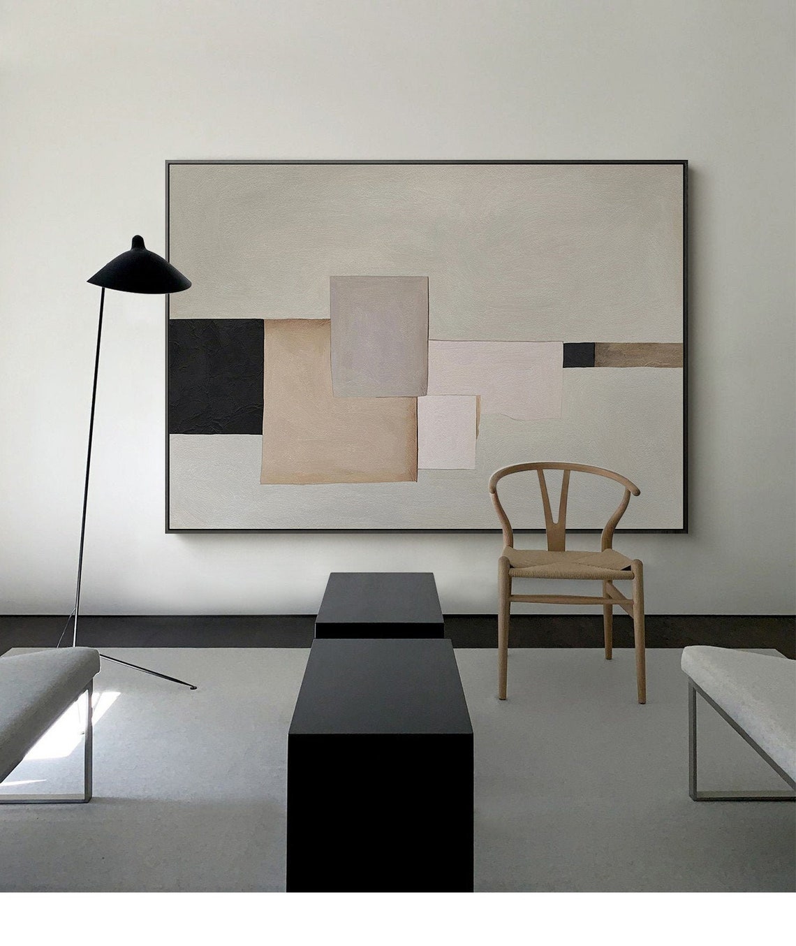 Morandi Color Nordic Modern Abstract Living Room Decoration Painting ...