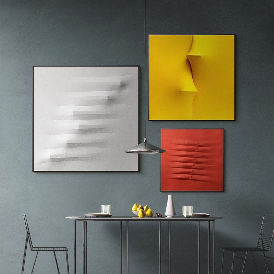 The Busted Contemporary Minimalist Style Colorblock Framed Wall ...