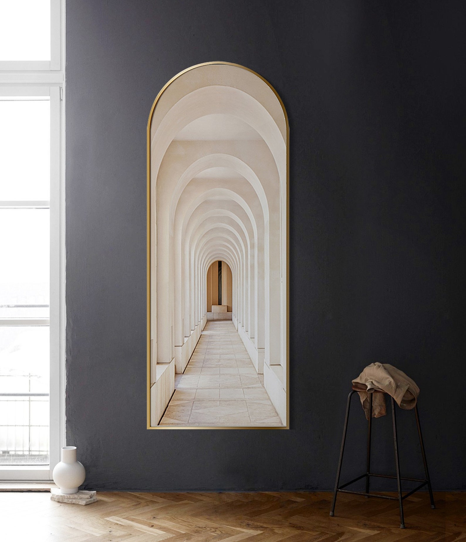 Arched Frame 3D Architectural Decoration Painting Modern | Etsy