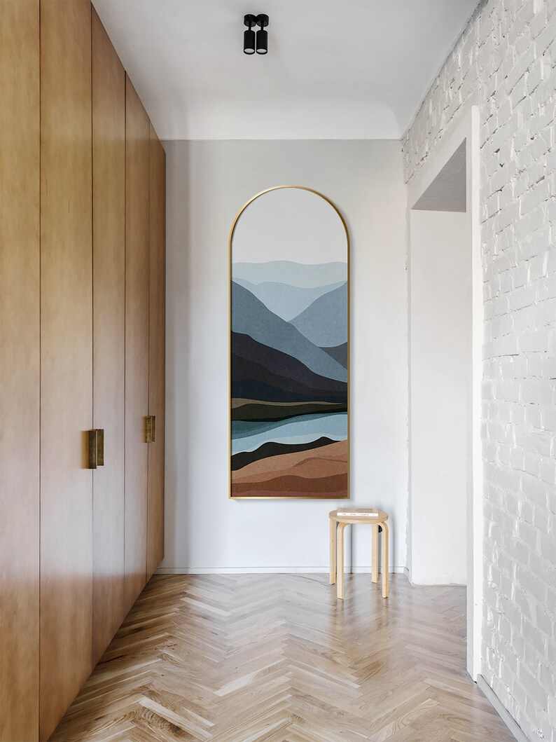 Arched Frame Abstract Landscape Modern Decoration Painting Simple ...