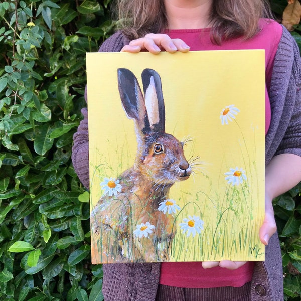 Hare Painting - Etsy UK