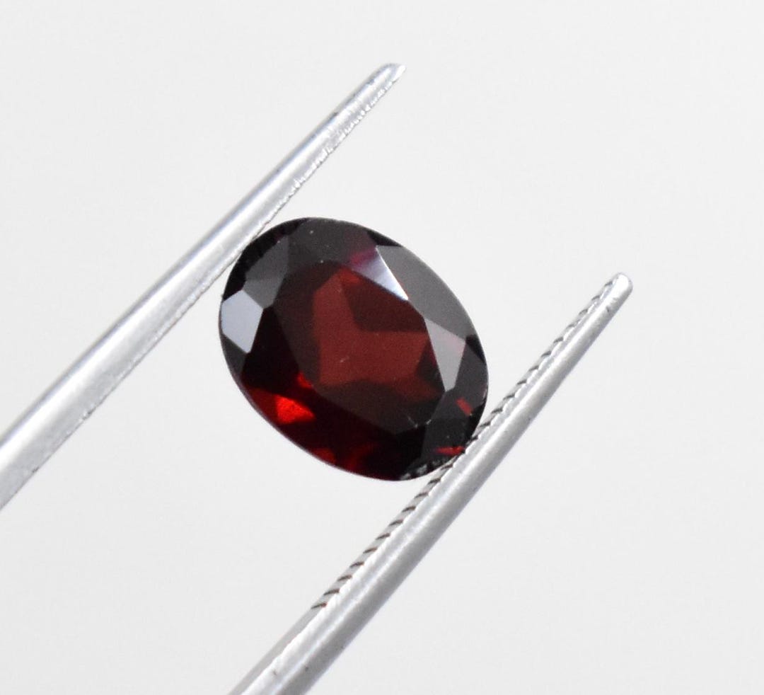 Natural Red Garnet Gemstone Cut Stone , January Birthstone , Faceted ...