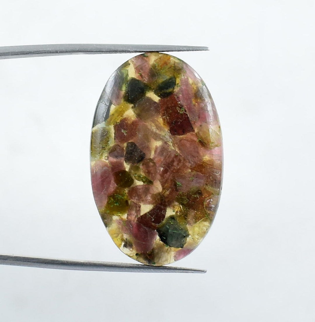 Spiny Multi Tourmaline in Copper Cabochon , Mohave Tourmaline Gemstone ...
