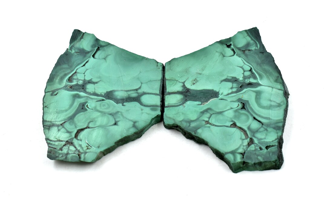 AAA Malachite Slab Pair, Natural Green Stone (725 Ct) - Etsy