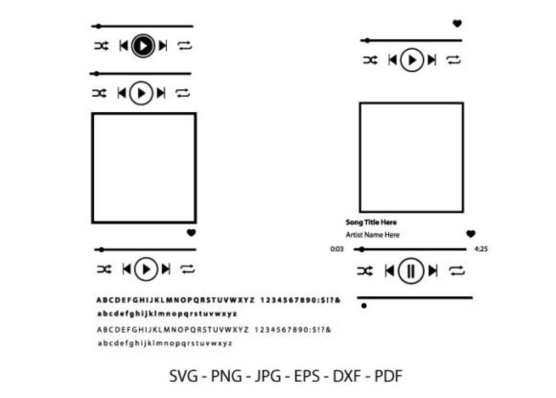 Music Player Svg Spotify Song Song Art Download Audio - Etsy