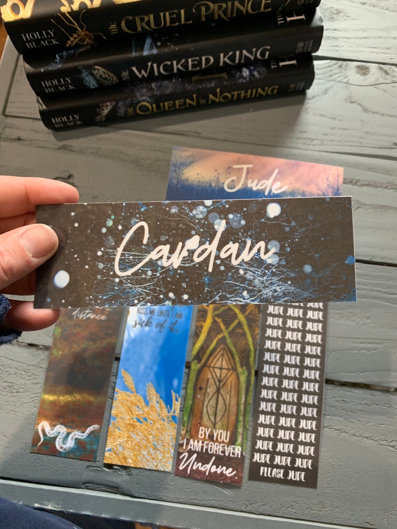 Set of 6 Folk of the Air Themed Bookmarks, Physical Bookmarks, Sturdy ...