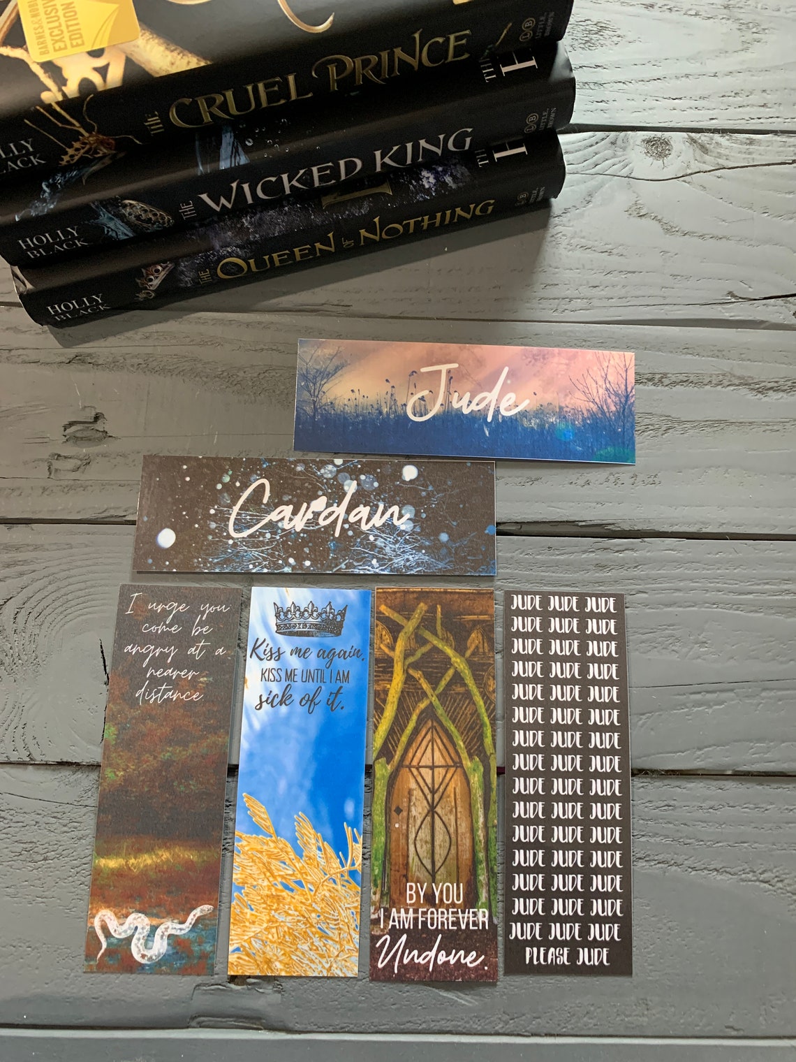 Set of 6 Folk of the Air Themed Bookmarks, Physical Bookmarks, Sturdy ...