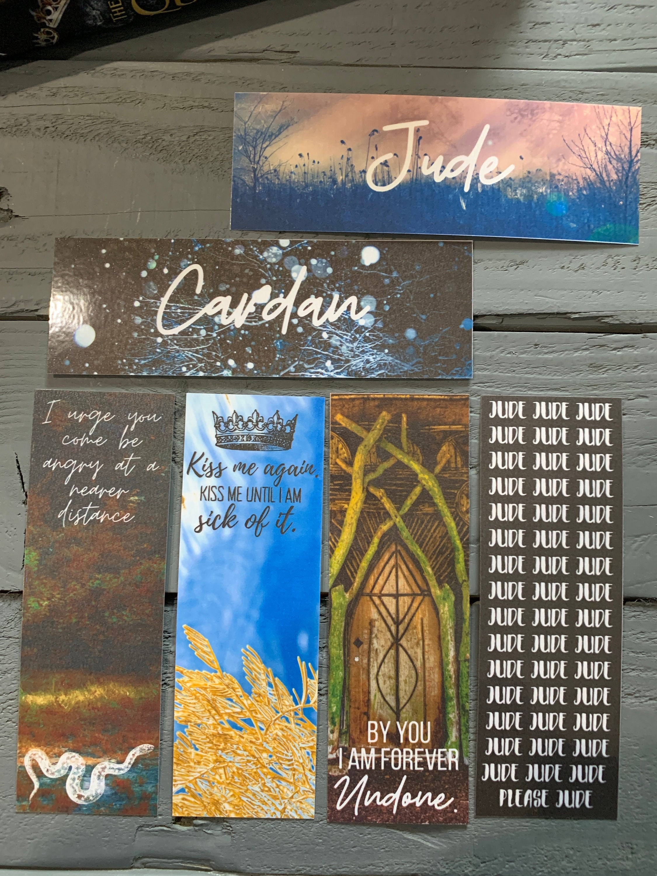 Set of 6 Folk of The Air Themed Bookmarks, Physical Bookmarks, Sturdy ...