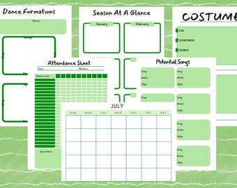 Dance Teacher Choreography Sheet - Etsy