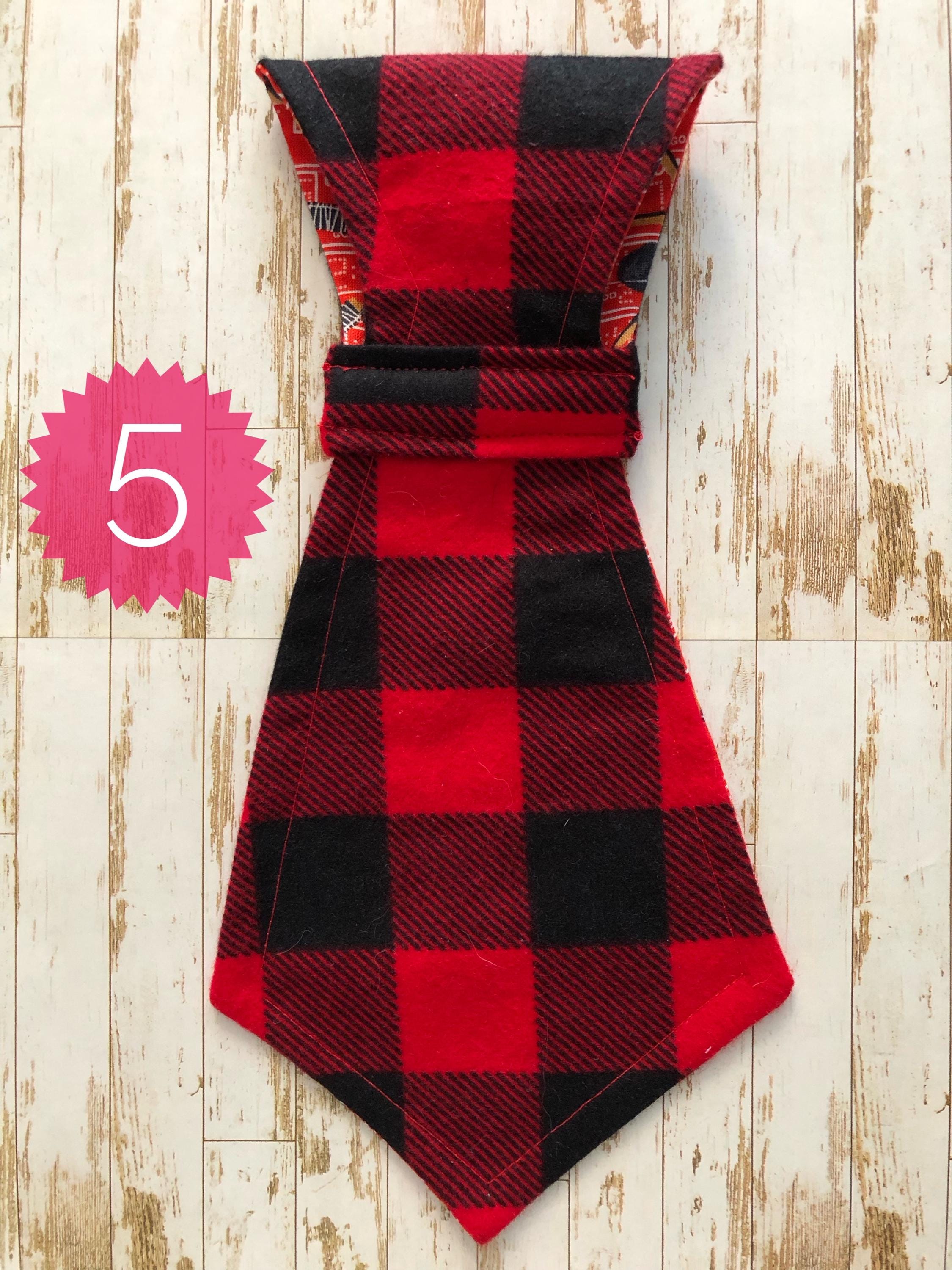 Pet Neck Tie • Dog Collar Accessory • Plaid / Tartan Dog Necktie • Cat ...