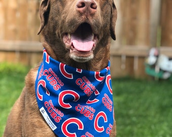 MLB Chicago Cubs Baseball Tie on Dog Bandana - Etsy