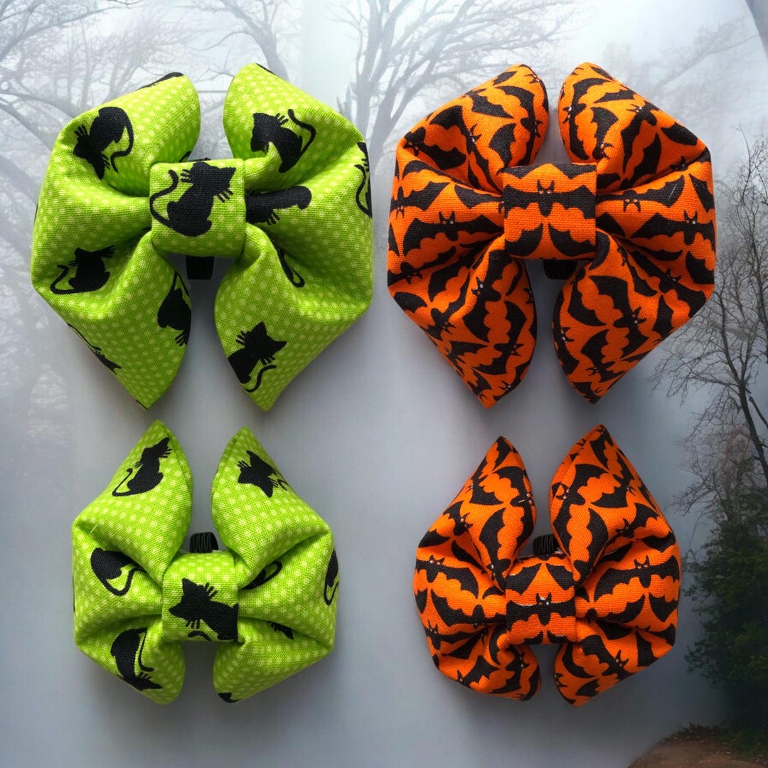 Halloween Bow Tie • Dog Bow Tie • Black Cats Bow Tie • Cat Bow Tie ...