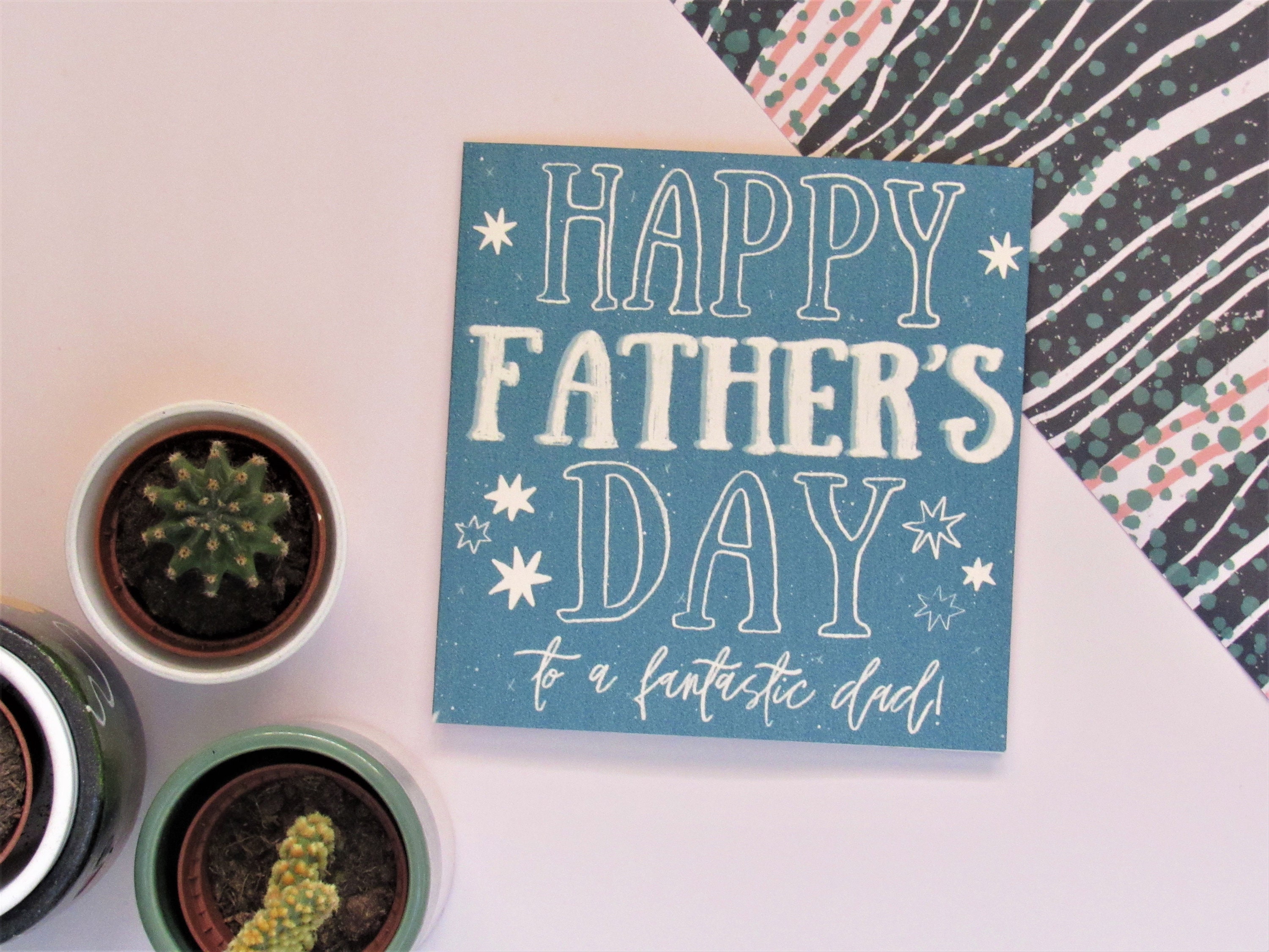 Happy Father's Day to a Fantastic Dad / Typography Hand Lettering Card ...