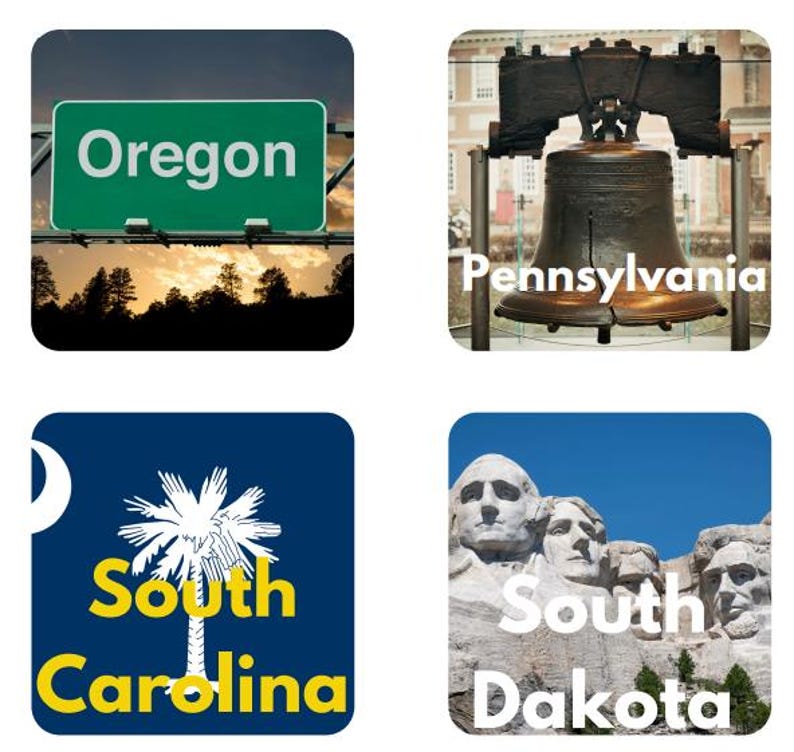 US State Printable Cards - Etsy